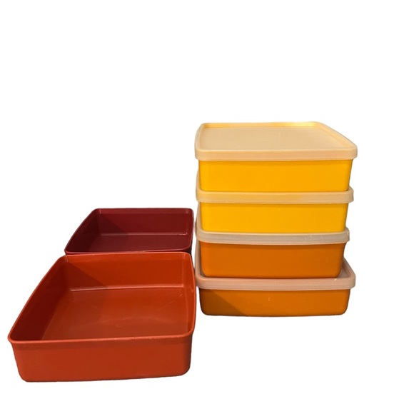 Tupperware | Kitchen | Vintage Tupperware Retro Mcm Lot Of 6 Containers ...
